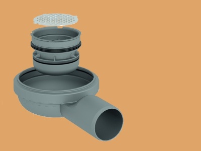 Geruchsverschluss für Ehmer Duschrinnen im Detail